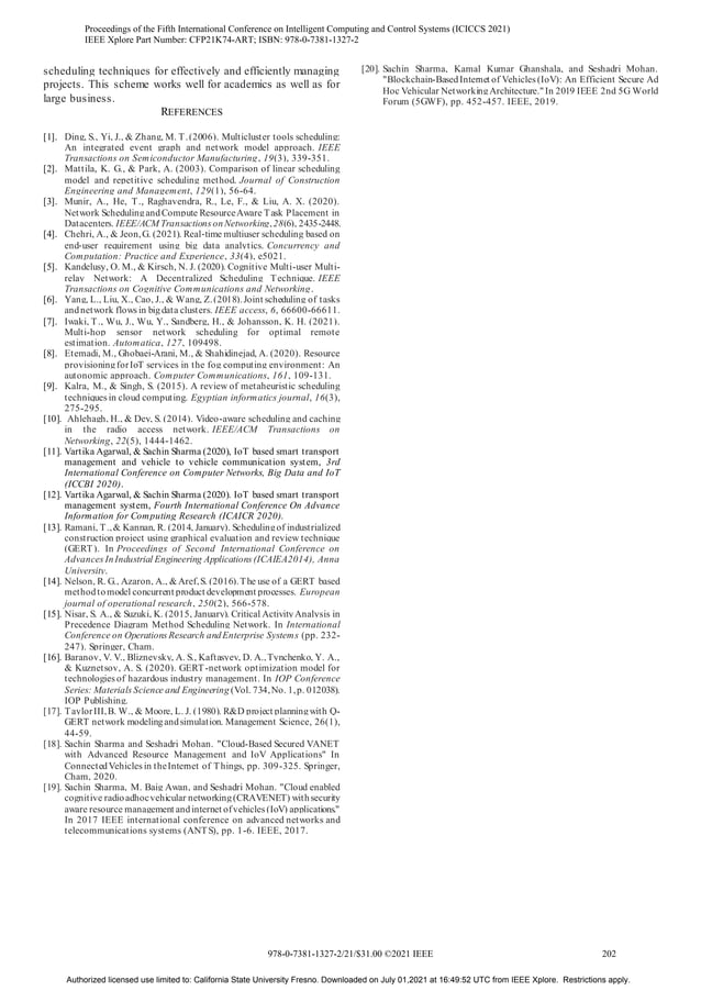 Secured Scheduling Technique Of Network Resource Management In Vehicular Communication Network Pdf