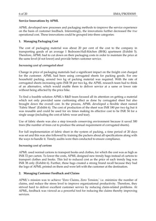 Agarwal packers and movers ltd - IIMA prod0305 | PDF