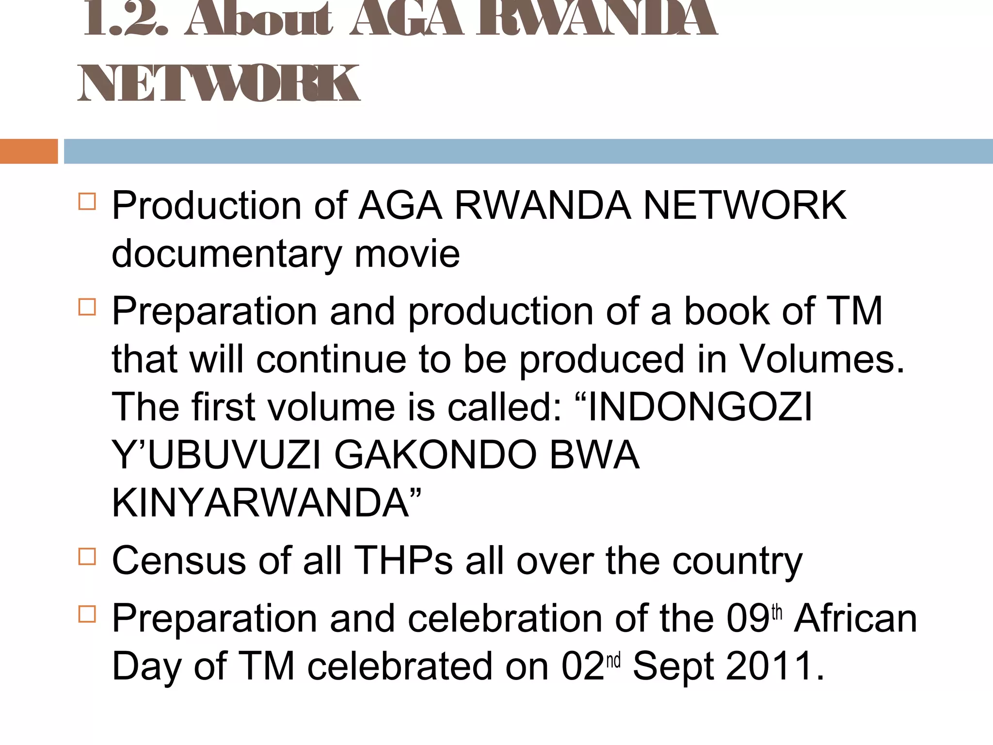 AGA RWANDA NETWORK CENSUS | PPT
