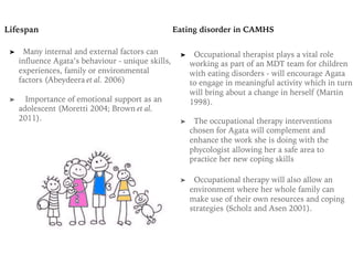 Occupational Therapy Eating Disorder Case Study | PDF