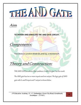 Project on logic And Gate | PDF