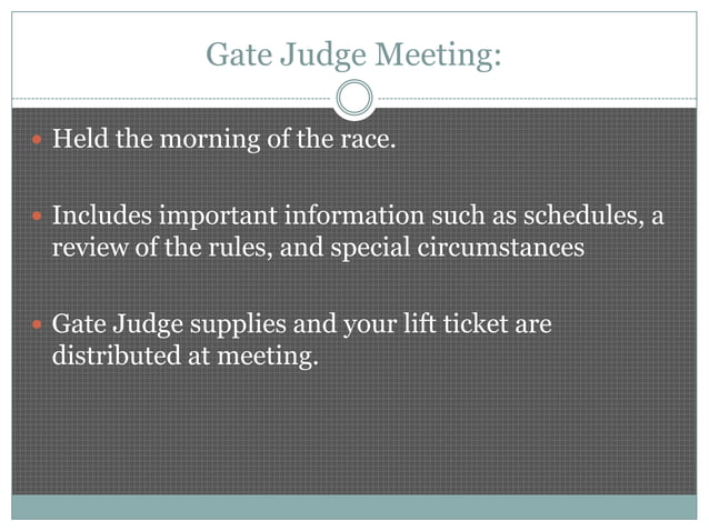 A Gate Judge | PPT