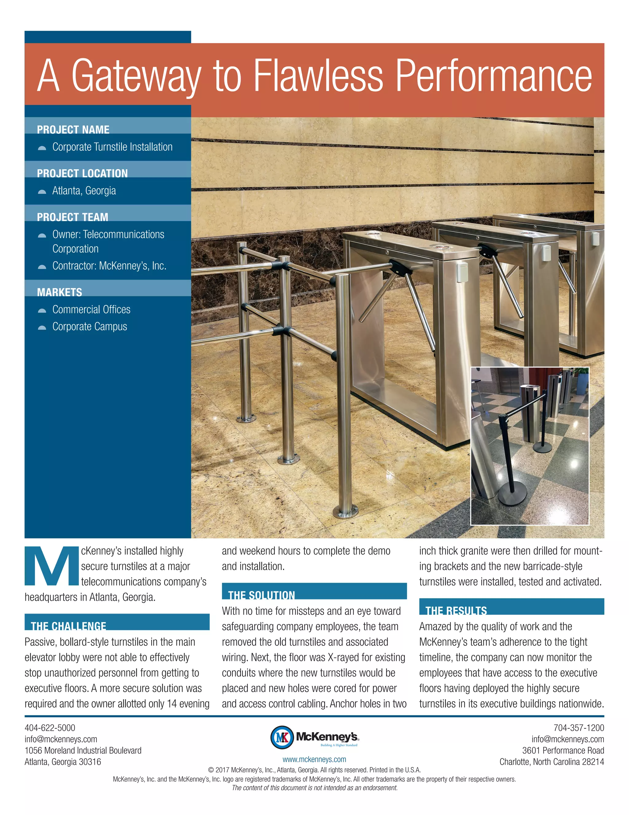 A Gateway to Flawless Performance: Turnstile Installation | PDF