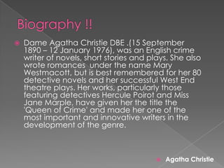 Agatha Christie | PPT