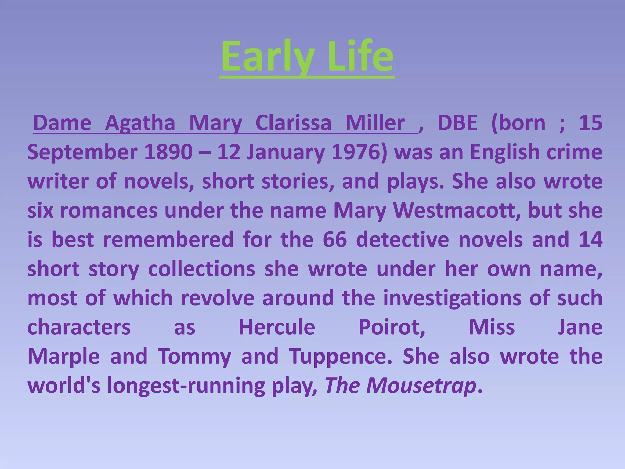 Agatha Christie | PPTX