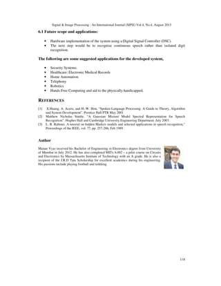 A GAUSSIAN MIXTURE MODEL BASED SPEECH RECOGNITION SYSTEM USING MATLAB | PDF