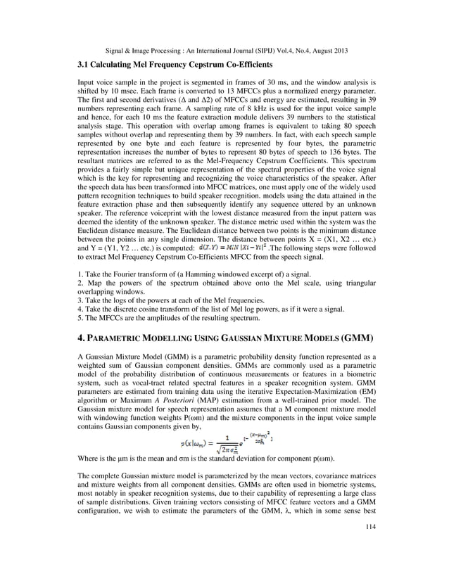 A Gaussian Mixture Model Based Speech Recognition System Using Matlab Pdf