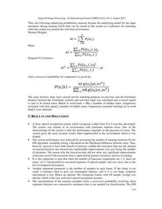 A GAUSSIAN MIXTURE MODEL BASED SPEECH RECOGNITION SYSTEM USING MATLAB | PDF