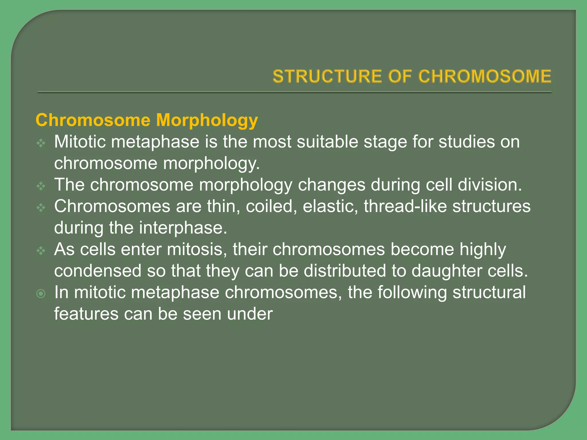 Chromosome and its structure | PPTX
