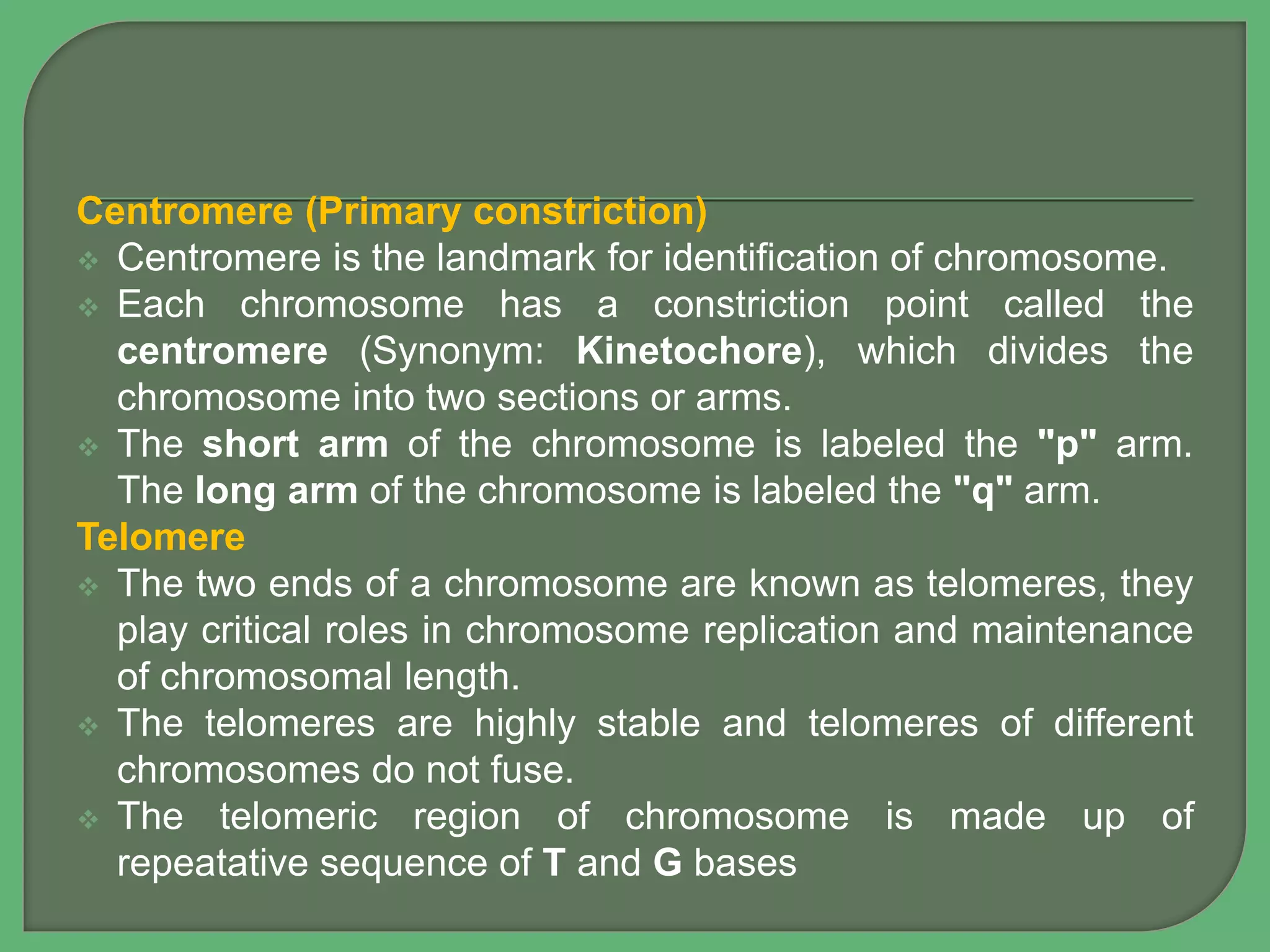 Chromosome and its structure | PPTX