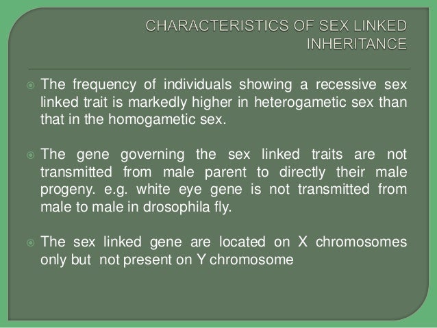 Sex Linked Inheritance Sex Influence Inheritance And Sex Limited Cha…