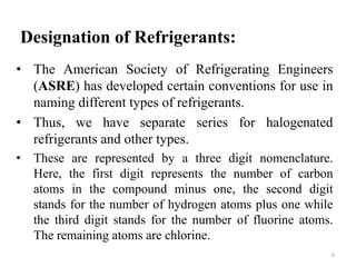 Refrigerants used in Refrigeration System | PPTX