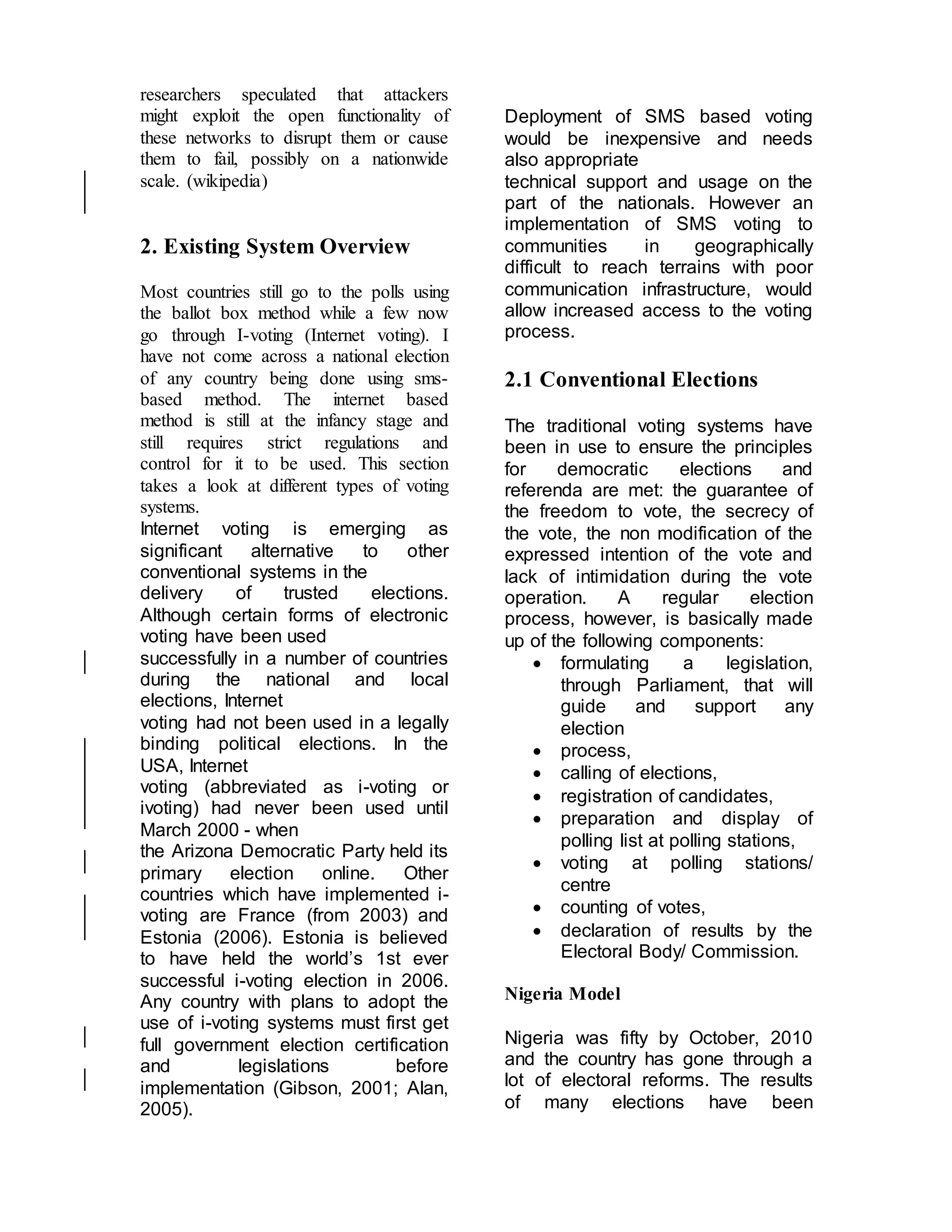 A Trustworthy SMS Based Voting System Architecture | PDF
