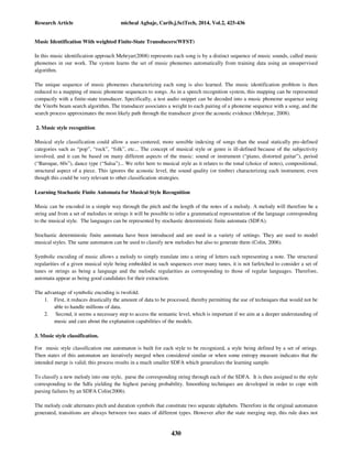 A REVIEW OF APPLICATIONS OF THEORY OF COMPUTATION AND AUTOMATA TO MUSIC | PDF