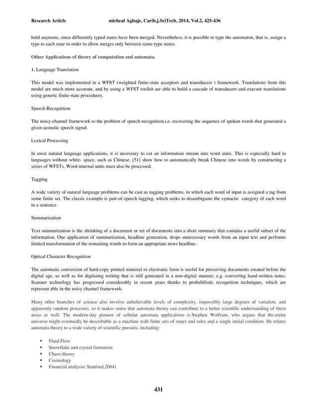 A REVIEW OF APPLICATIONS OF THEORY OF COMPUTATION AND AUTOMATA TO MUSIC | PDF