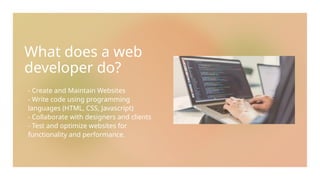Dream Job: Web Developer by Ethan Matthew Agbanlog | PPTX