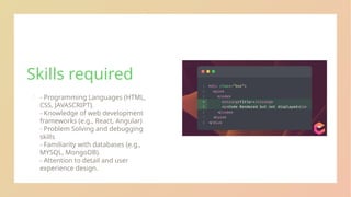 Dream Job: Web Developer by Ethan Matthew Agbanlog | PPTX