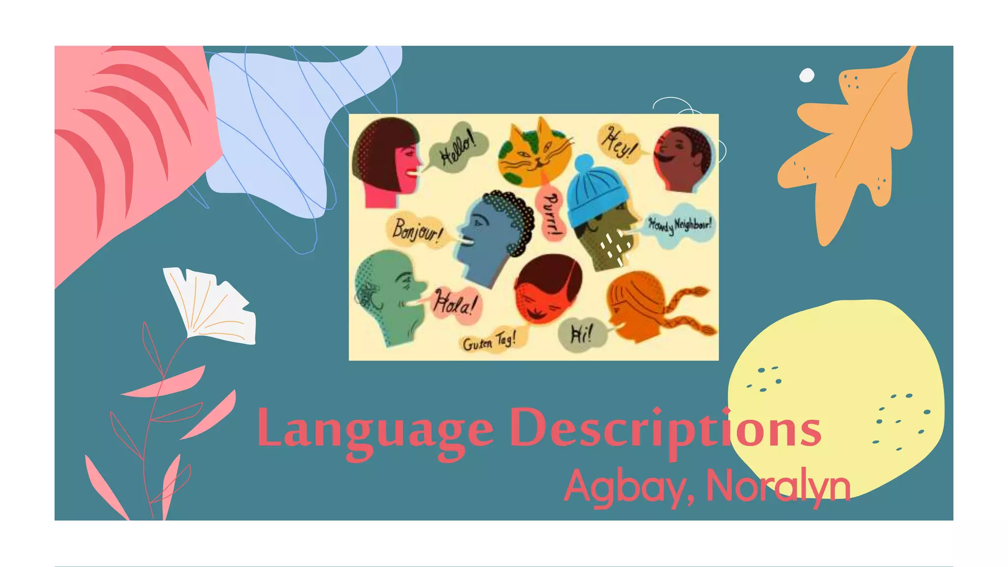 LANGUAGE DESCRIPTIONS | PPTX