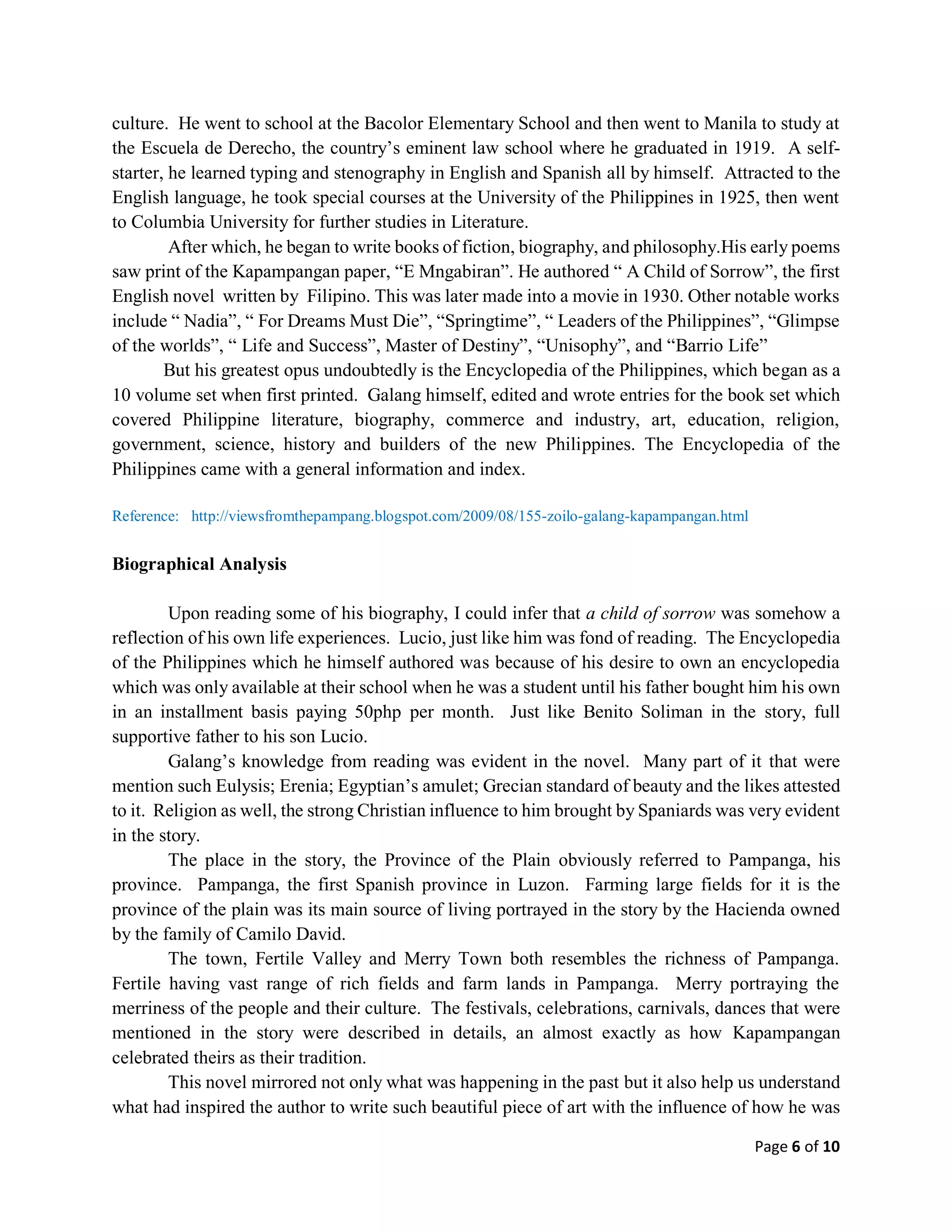 novel analysis: a child of sorrow | PDF