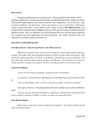 novel analysis: a child of sorrow | PDF