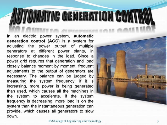 Automatic Generation Control | PPT