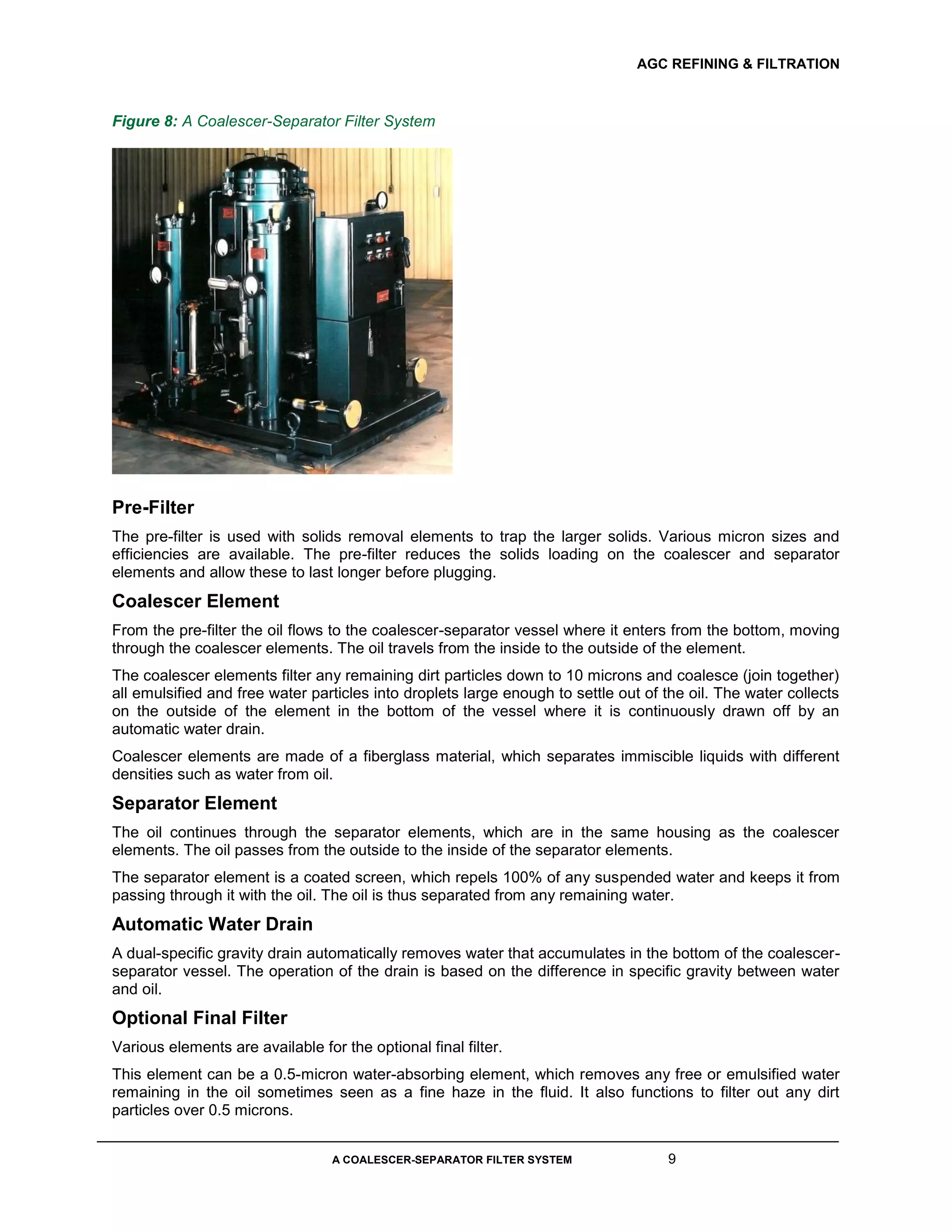Agc wp-coalescer separator filter system | PDF
