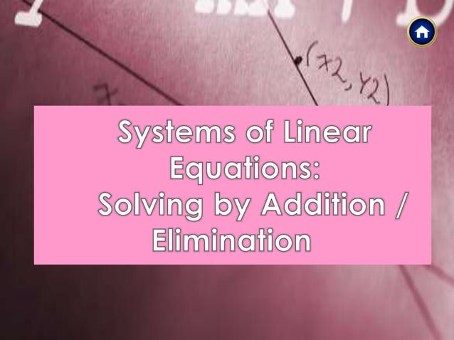 Agcaoili, mikaela systems of linear equation | PPT