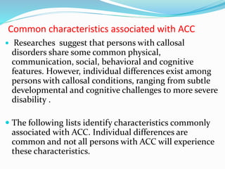 Agenesis of The Corpus Callosum ACC | PPTX | Brain and Nervous System ...