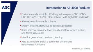 Introduction to AsahiKlin AE-3000 Fluorinated Solvents | PPTX