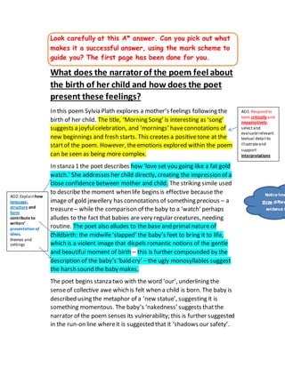 A* GCSE Poetry WAGOLL | DOCX