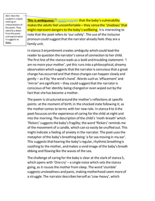 A* GCSE Poetry WAGOLL | DOCX