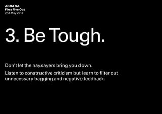 AGDA First Five Out Presentation 2012 | PDF