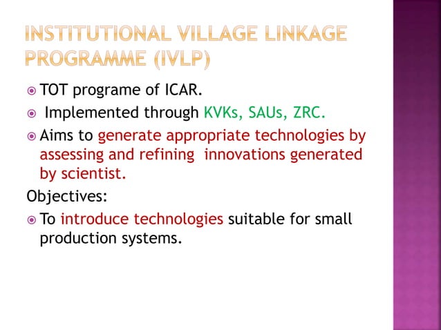 Agricultural Development Programme | PPT