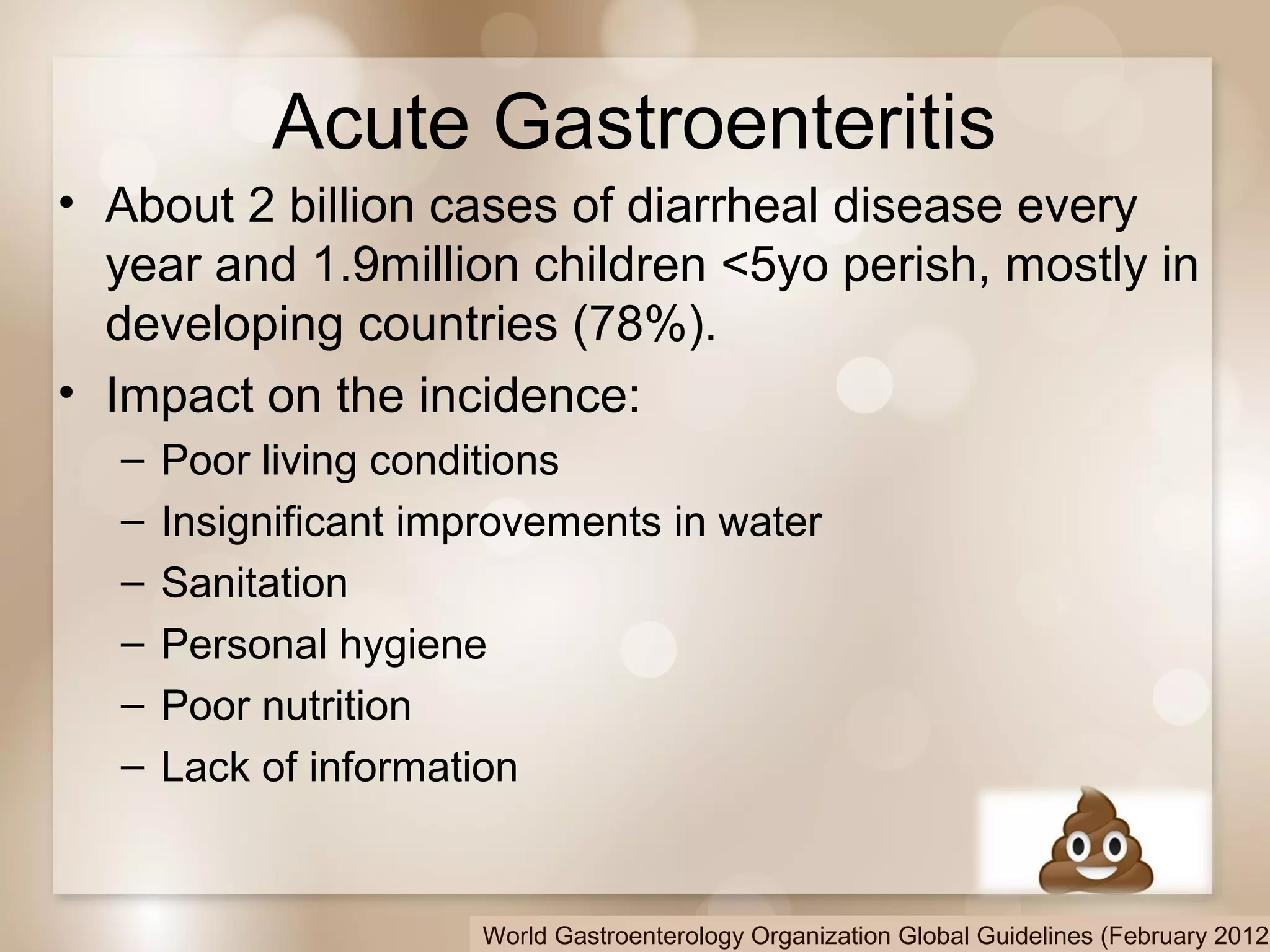Acute Gastroenteritis for Adults and Children | PPT