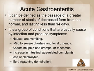 Viral Gastroenteritis Symptoms
