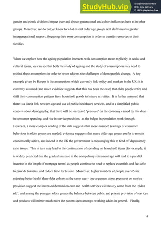 Age And Ageing In Consumer Culture | PDF