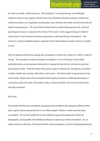 Age And Ageing In Consumer Culture | PDF