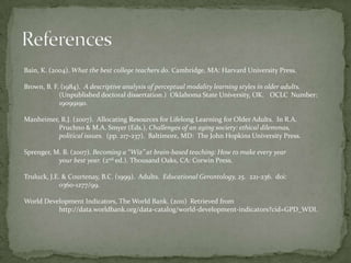 Age and Learning Presentation | PPTX