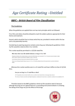 Age certificate rating | DOCX | Medical Health