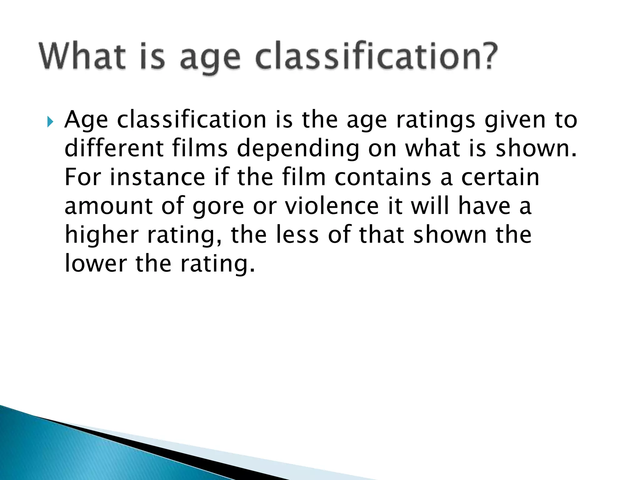 Age classifications | PPTX