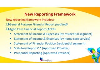 Aged care financial report changes summary | PPT