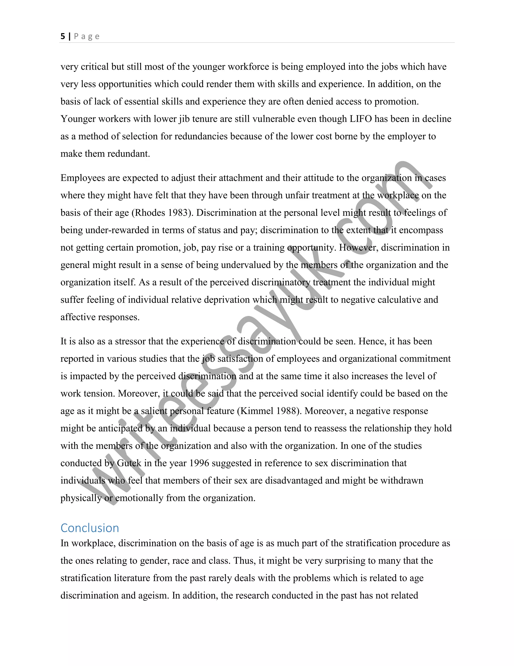 Age discrimination in work place | PDF