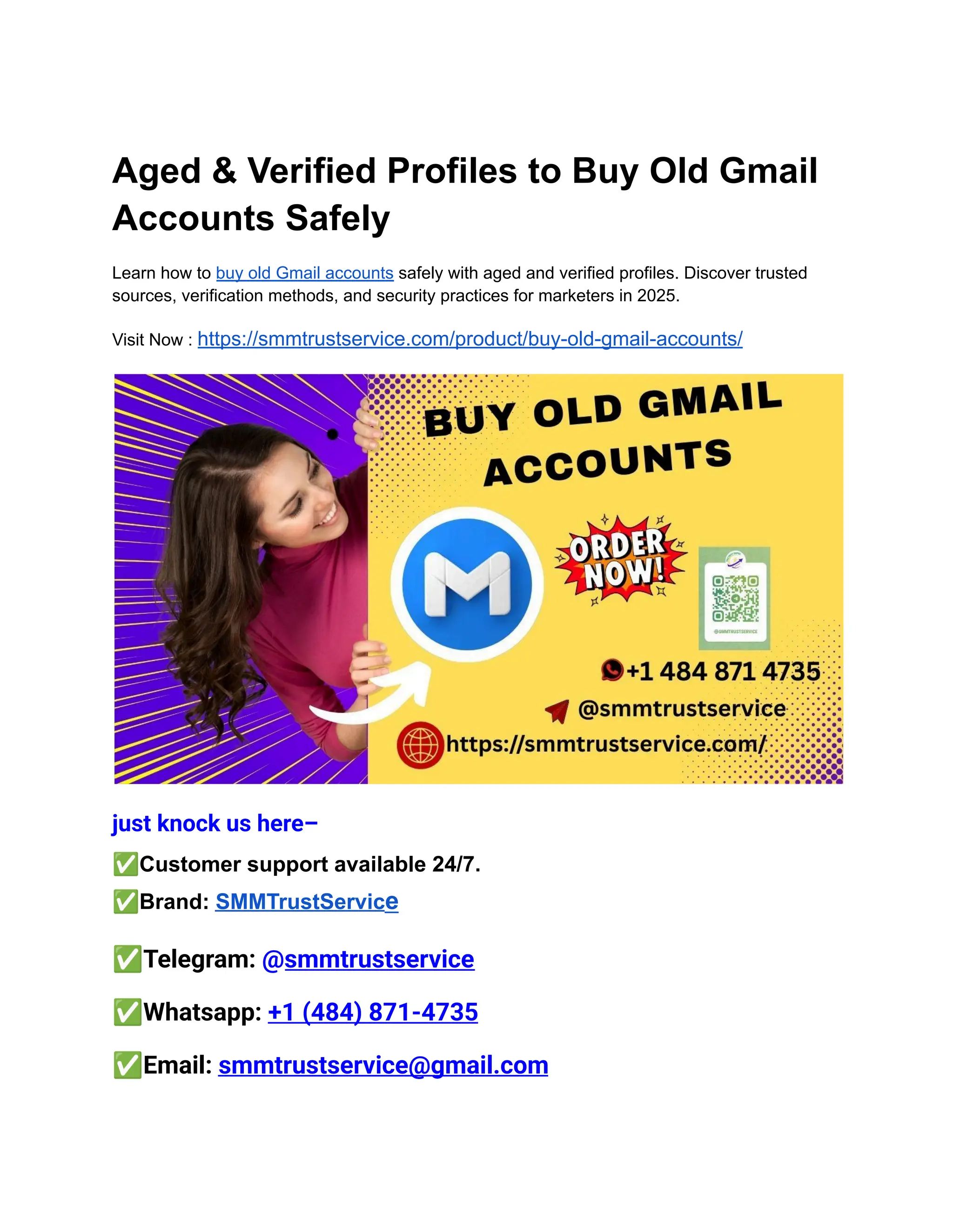 Aged & Verified Profiles to Buy Old Gmail Accounts Safely.pdf
