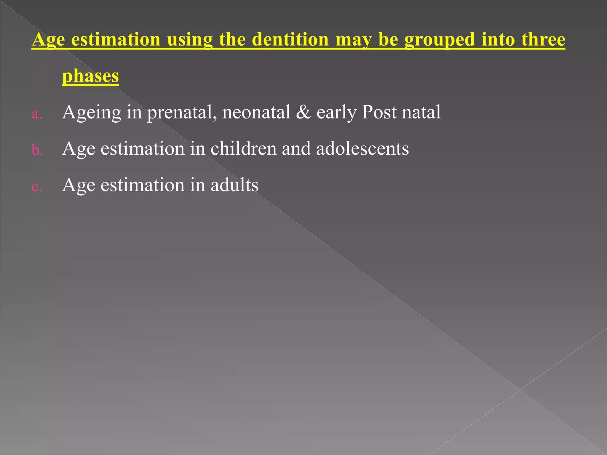 Age estimation | PPTX