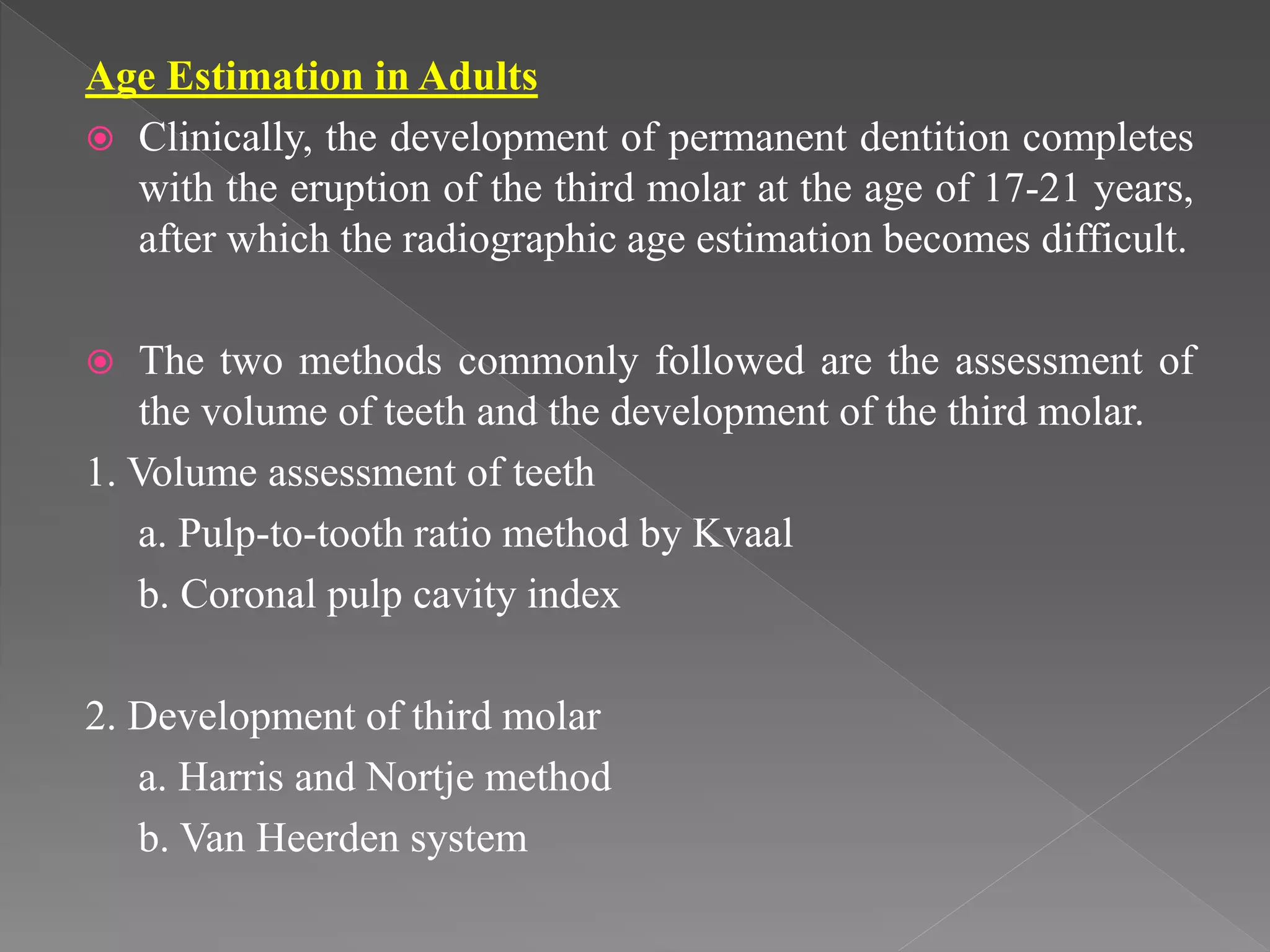 Age estimation | PPTX