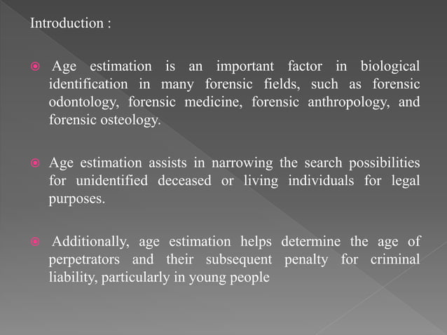 Age estimation | PPTX