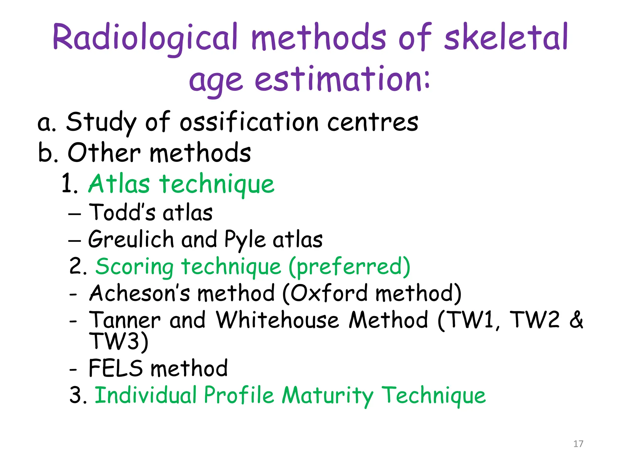 Age estimation by radiological method (using X-rays) | PPTX