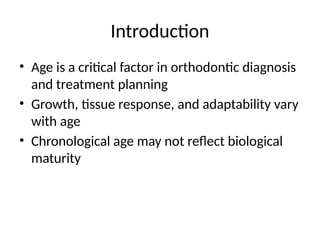 age factor in Orthodontics.ppt age related changes | PPTX