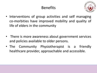 Age friendly initiative: Introduction to Self Management Workshop | PPTX