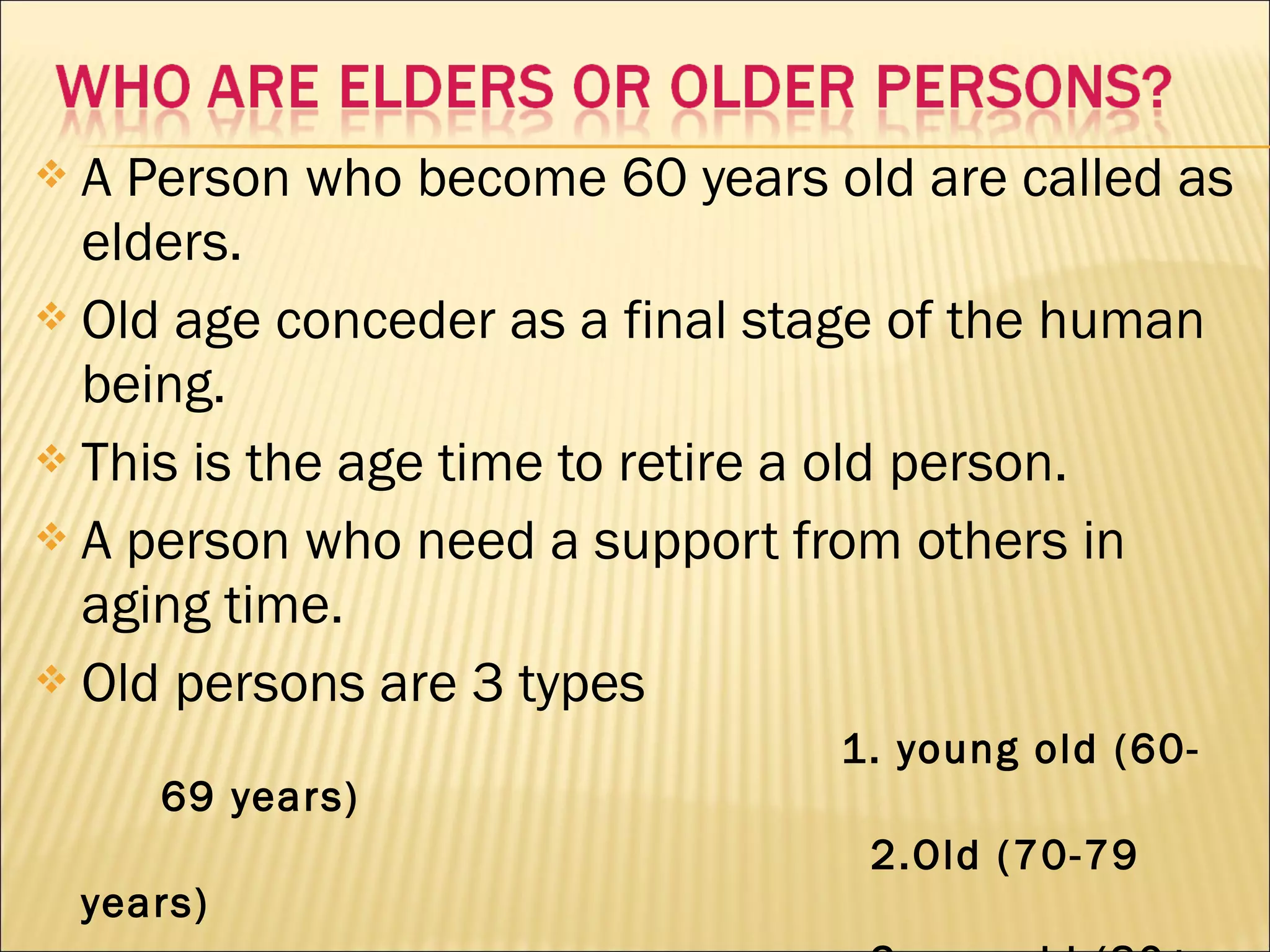 Ageing as a social problem | PPT
